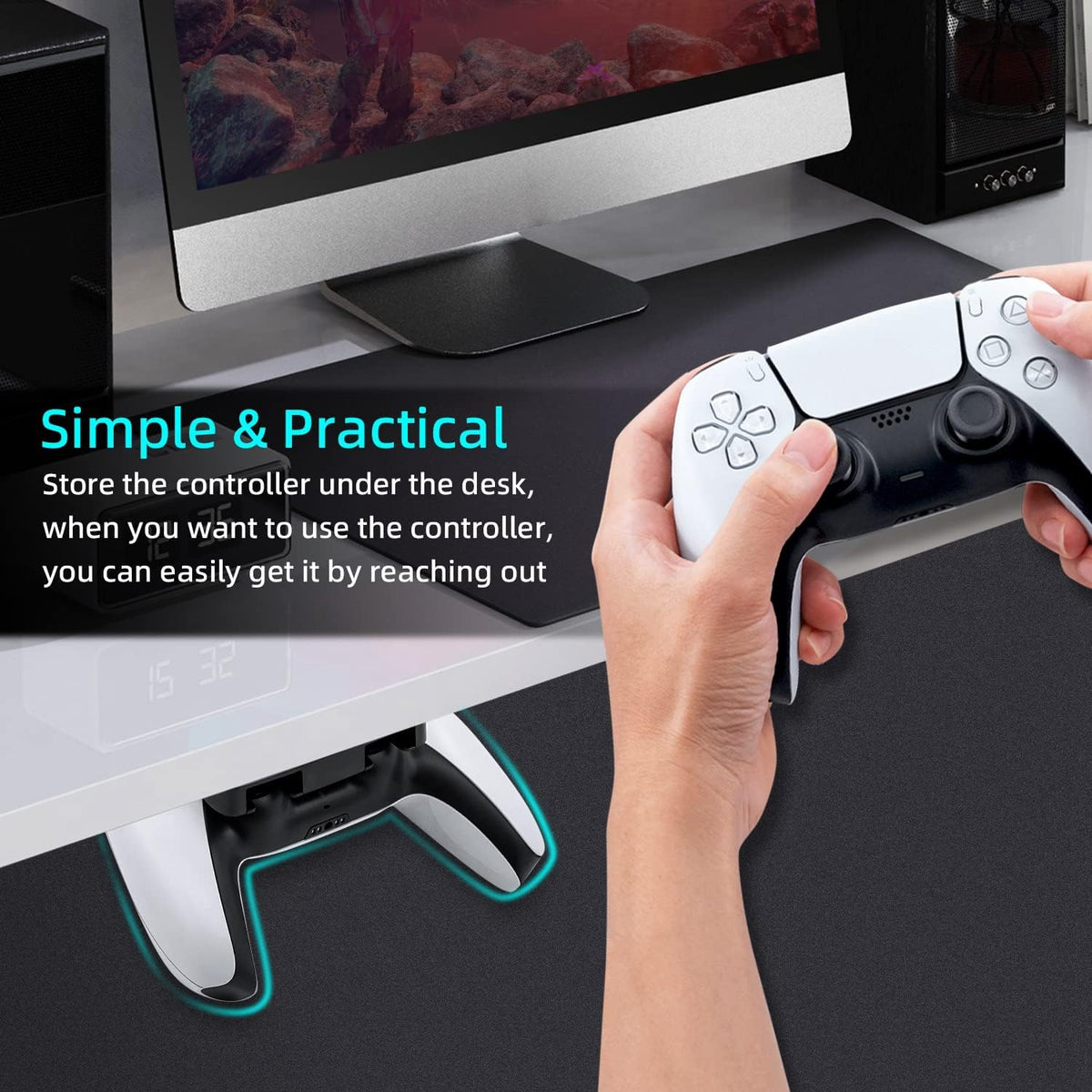 Mcbazel Under Desk Mount for PS5 / PS4 Controller – mcbazel
